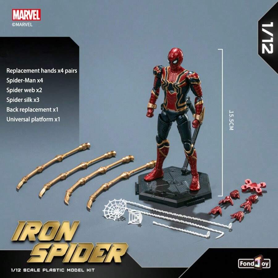Fond joy Fondjoy 1/12 Scale Infinity Saga Iron Spider Assembly Model ...