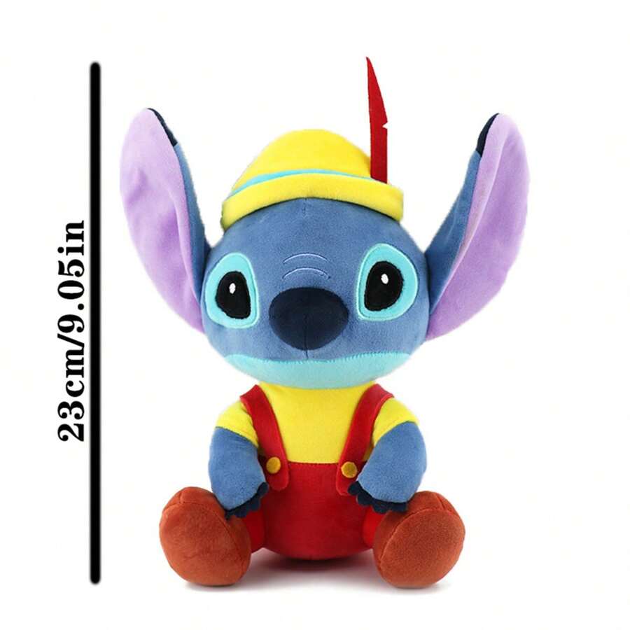 Disney Cartoon Stitch Plush Doll, Stitch Holding Gold Plush Doll Claw ...