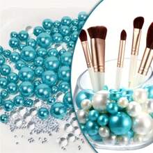 100pcs Pearl Vase Fillers, Mixed Pearl & Turquoise-Color Faux Pearl For ...