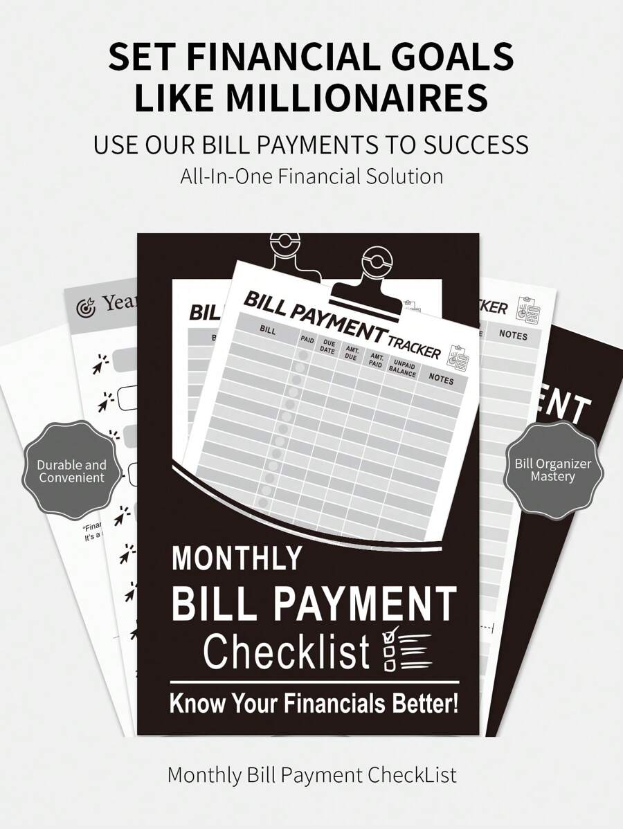Monthly Bill Payment Tracker Notebook, 2025 Finance Management ...
