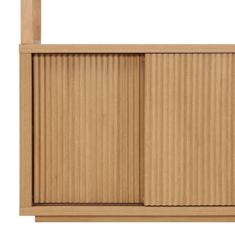 Beautiful Fluted 3-Shelf Bookcase With Storage Cabinet By Drew ...