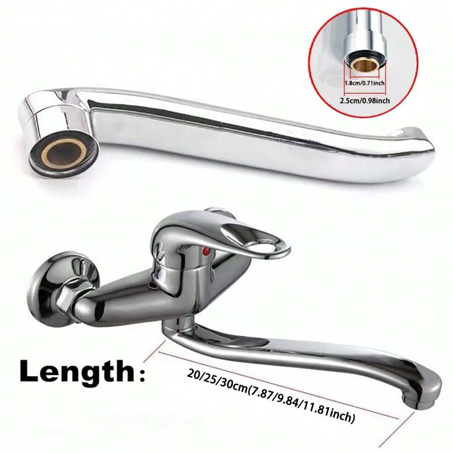 Stainless Steel Sink Faucet Pipe In-Wall Water Outlet Elbow S-Bend ...