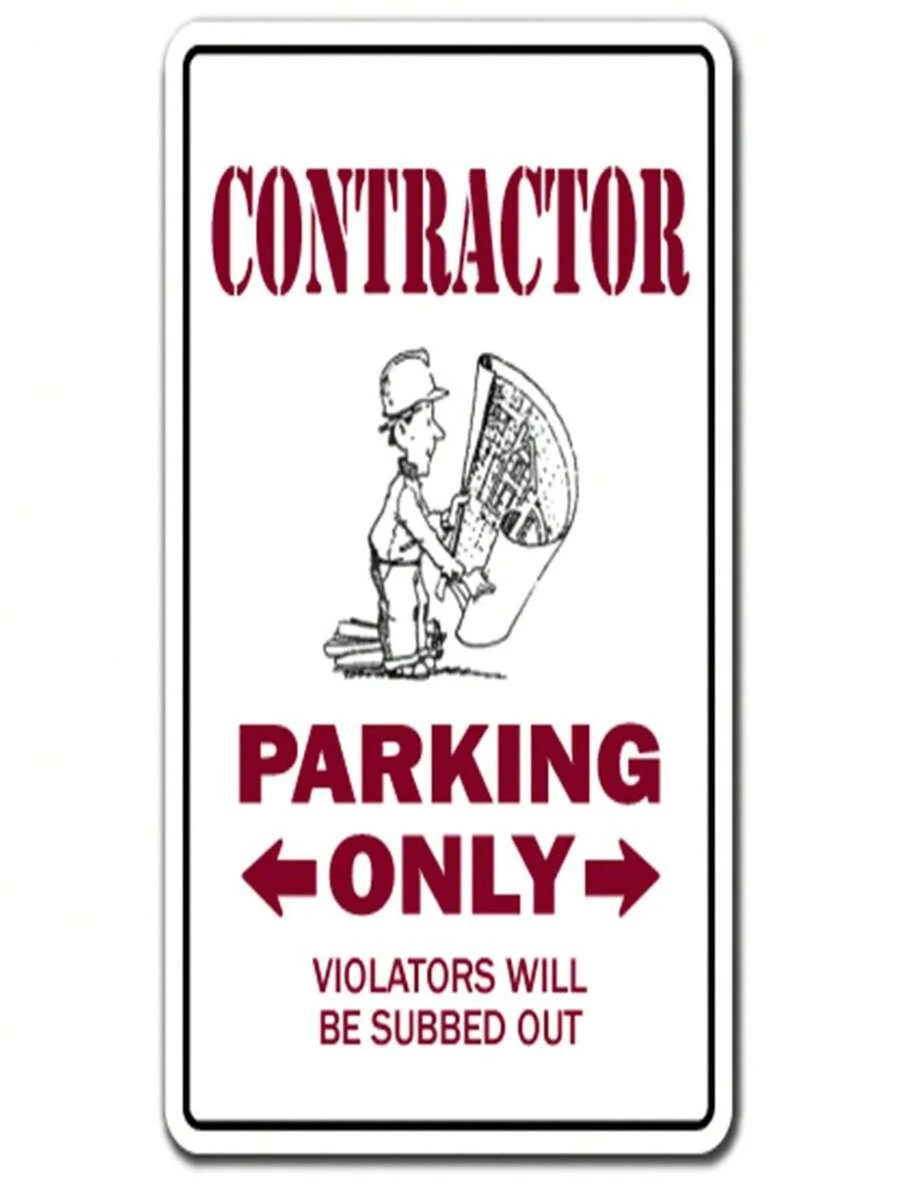 SignMission 6 X 9 In. Contractor Decal Parking Decals - General GC ...
