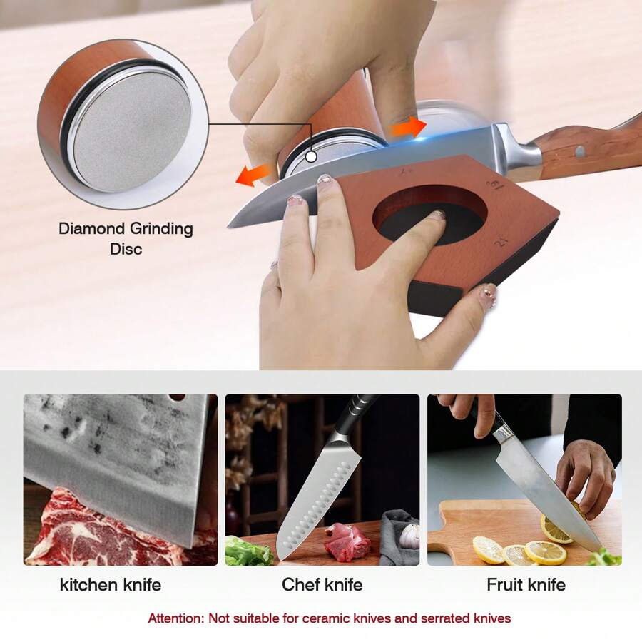 Rolling Knife Sharpener Kit , Magnetic Knife Sharpener Offers 15 & 20 ...