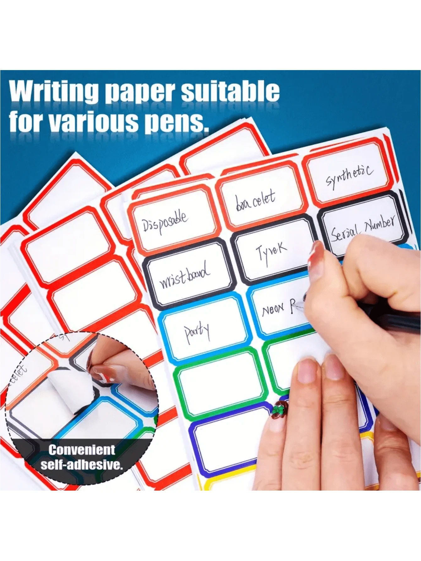 10 Sheets Of 240 Blank Printable & Writable Self-Adhesive Name Badge ...