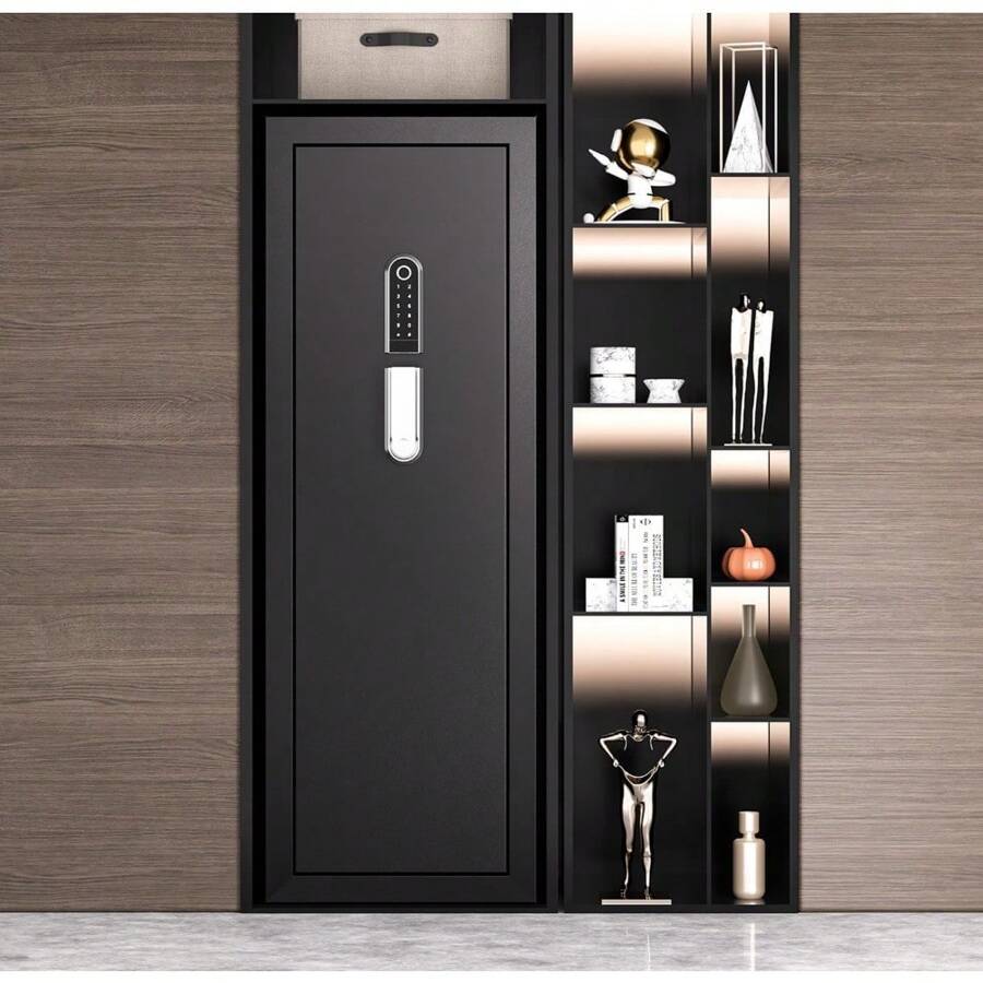 Biometric Rifle Safe, Quick Access 5 Gun Fingerprint Metal Long Gun ...