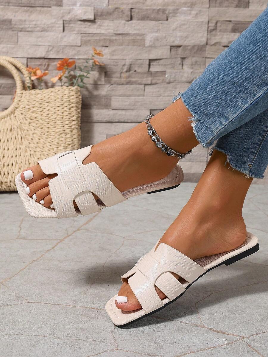 New Spring Summer Fashion H Slippers Women Casual Slippers Outdoor ...