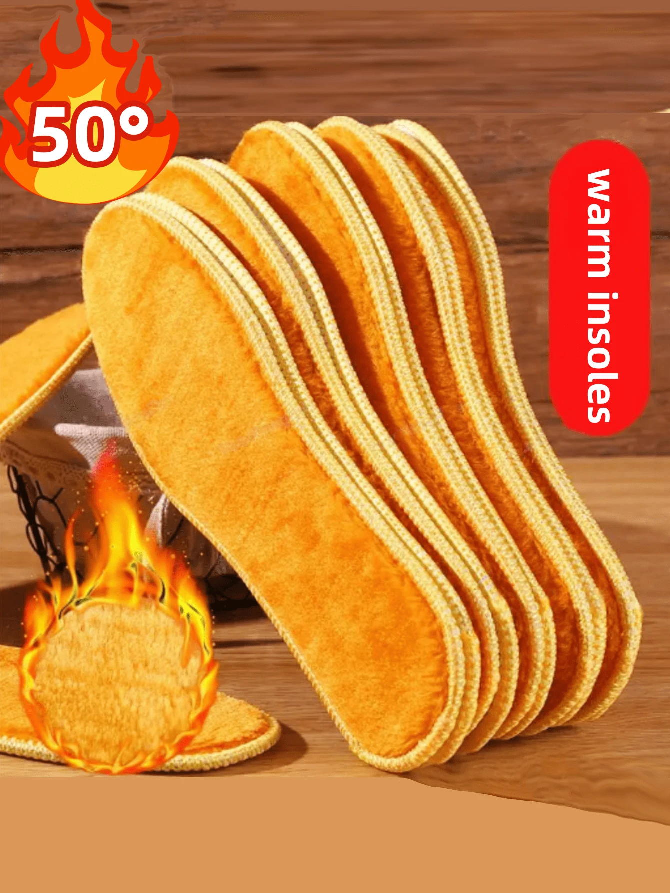 Winter Insole For Men And Women Warm Insole With Thick Insole Inserted ...