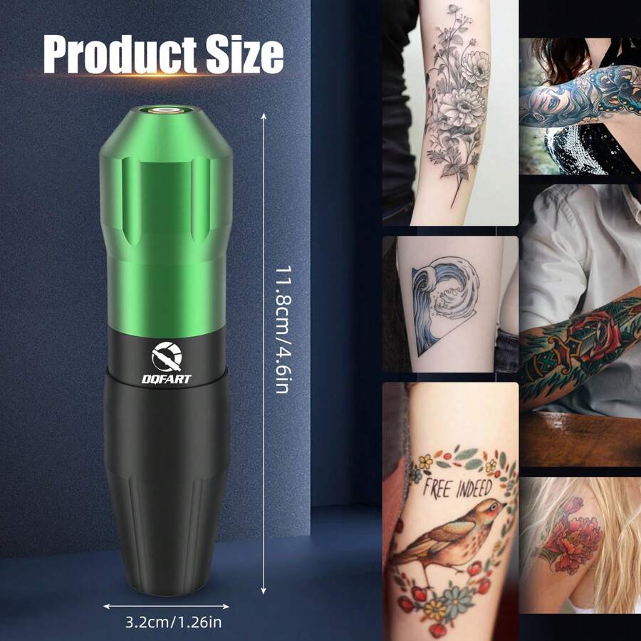 DQFART DQFART Wireless Tattoo Gun Kit 1200Mah Built-In Lithium Battery ...
