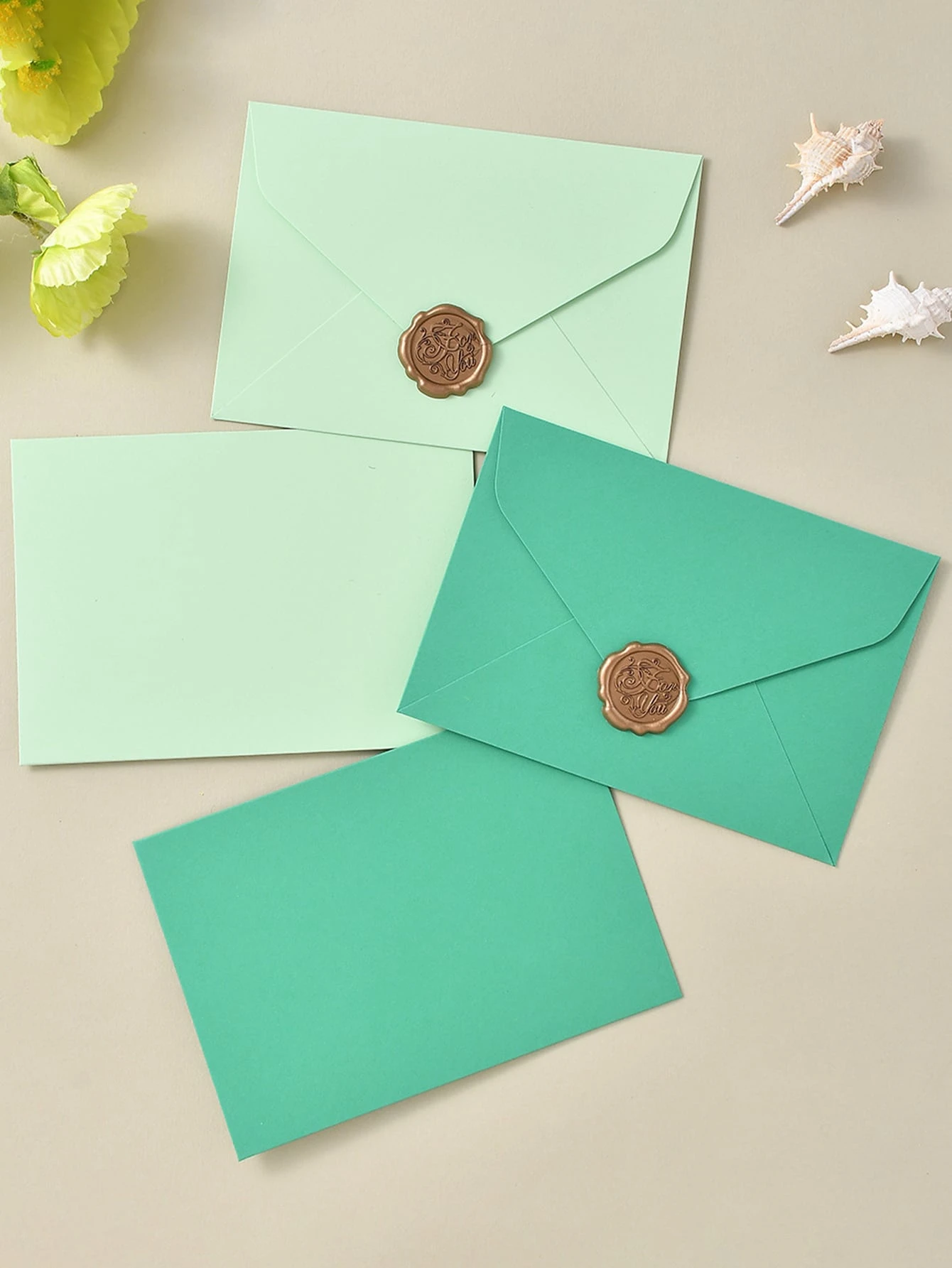Avocado Color Romantic Envelope Premium Wedding Invitation Card Western Business Invitation