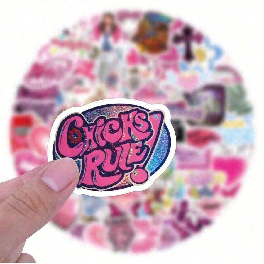 120Pcs Pink Stickers Y2k Stickers 80s 90s Stickers 2000s Stickers Y2k ...