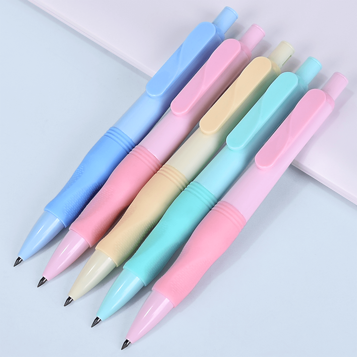 4pcs Thick-Barreled Automatic Pencils With A Comfortable Grip, 2.0 Mm ...