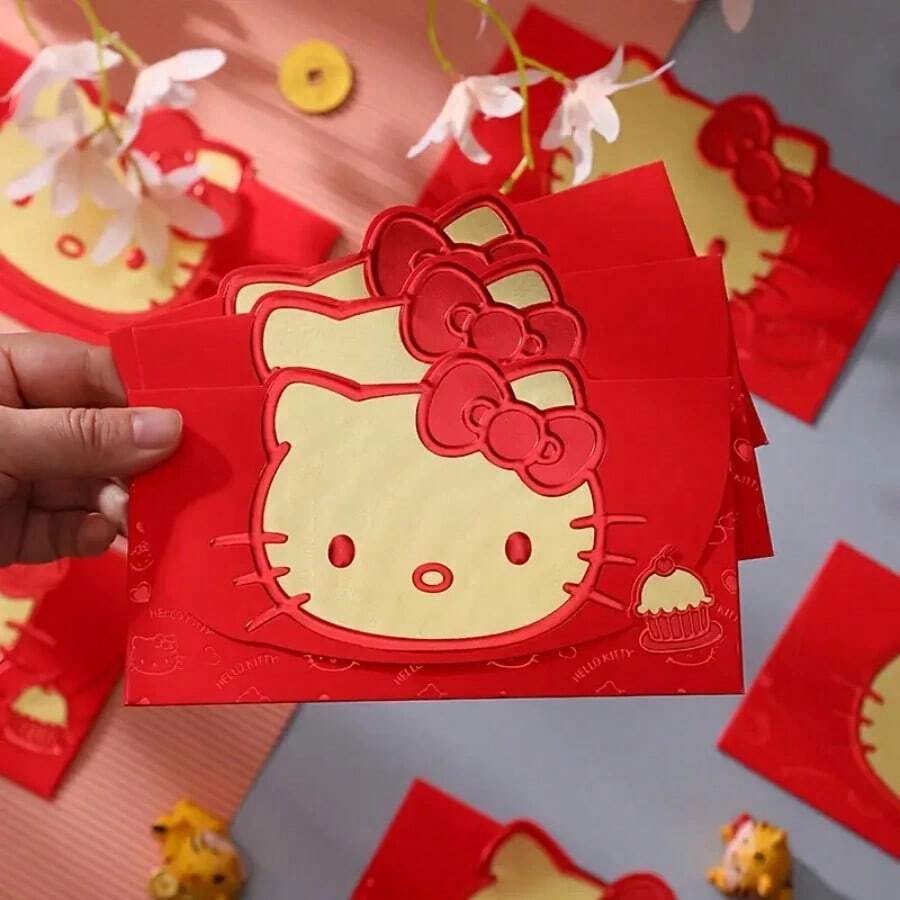 Sanrio Sanrio KT Cat.Red Envelope, Red Envelope. Three-Dimensional Cute ...