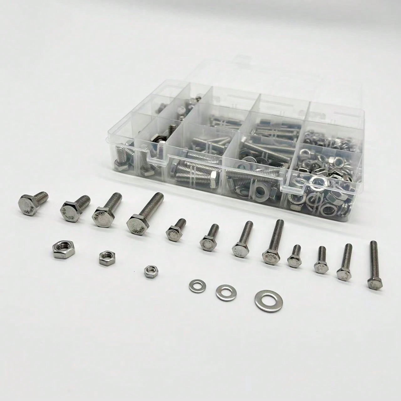 408PCS Bolts Nuts Assortment Kit, M5 M6 M8 Metric Hex Bolts Nuts Kit ...