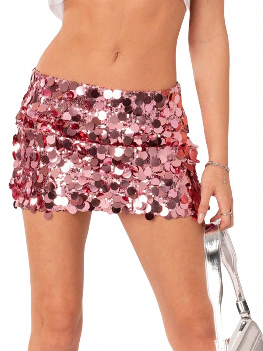 Women Wrapped Half Dress, Sequined Summer Spring Fall Dance Street Club Party Short Skirt ...