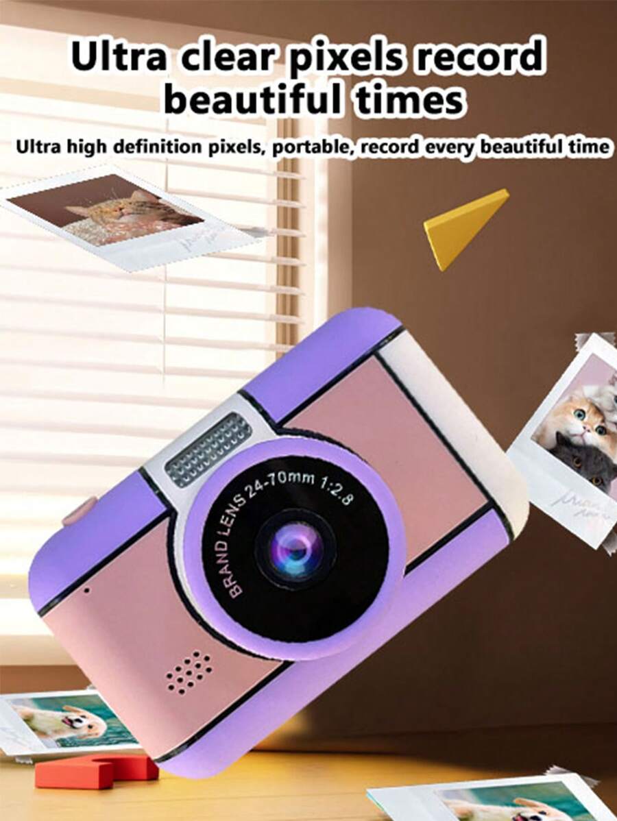 Mini HD-camera Paars 2,4-inch 9600w Pixel Dual Camera Digitale camera ...