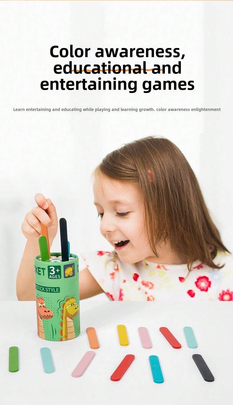 Children's Wooden Color Sorting Cups, Sensory Early Education Color ...