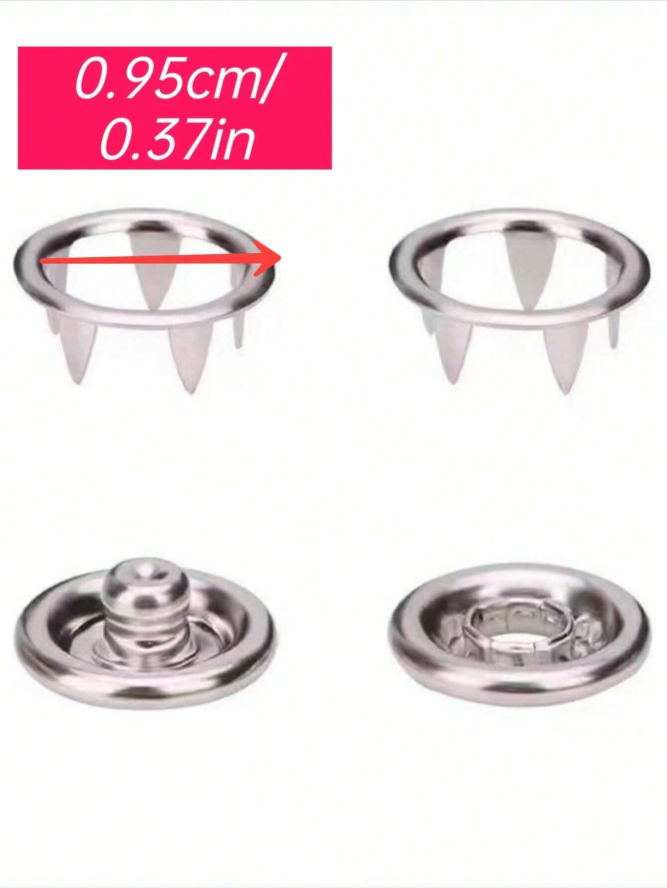 Stainless Steel Metal 5 Prongs Snap Button, Suitable For Crawling Suit ...