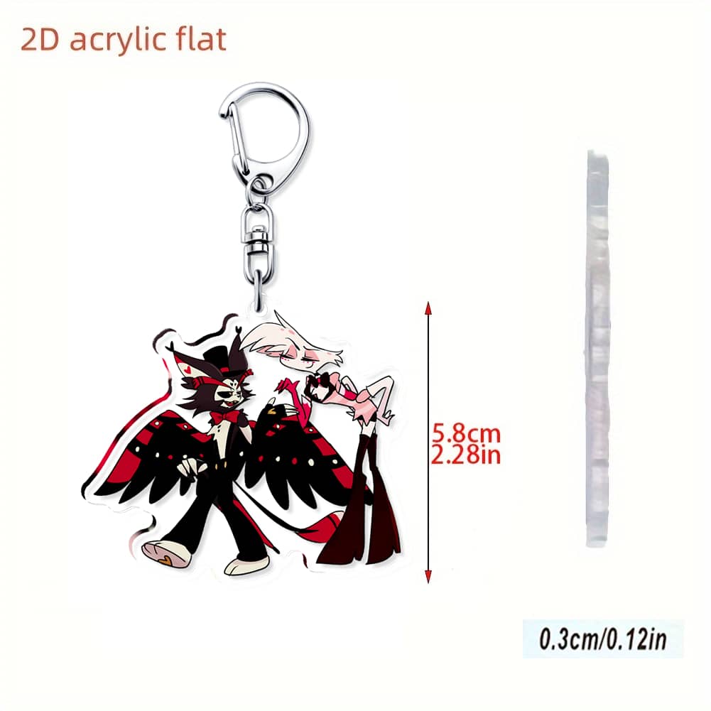 Habzin Hotel Vaggie Keychain Figure Anime Alastor Cosplay Acrylic ...