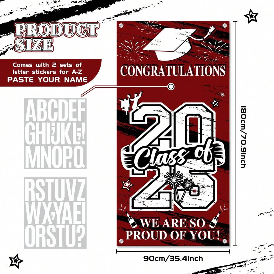 Graduation Party Decorations Congratulation Class Of 2025 Door Banner ...