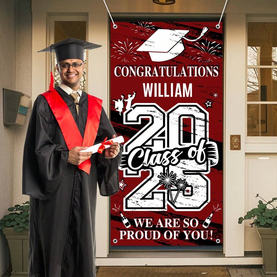 Graduation Party Decorations Congratulation Class Of 2025 Door Banner ...