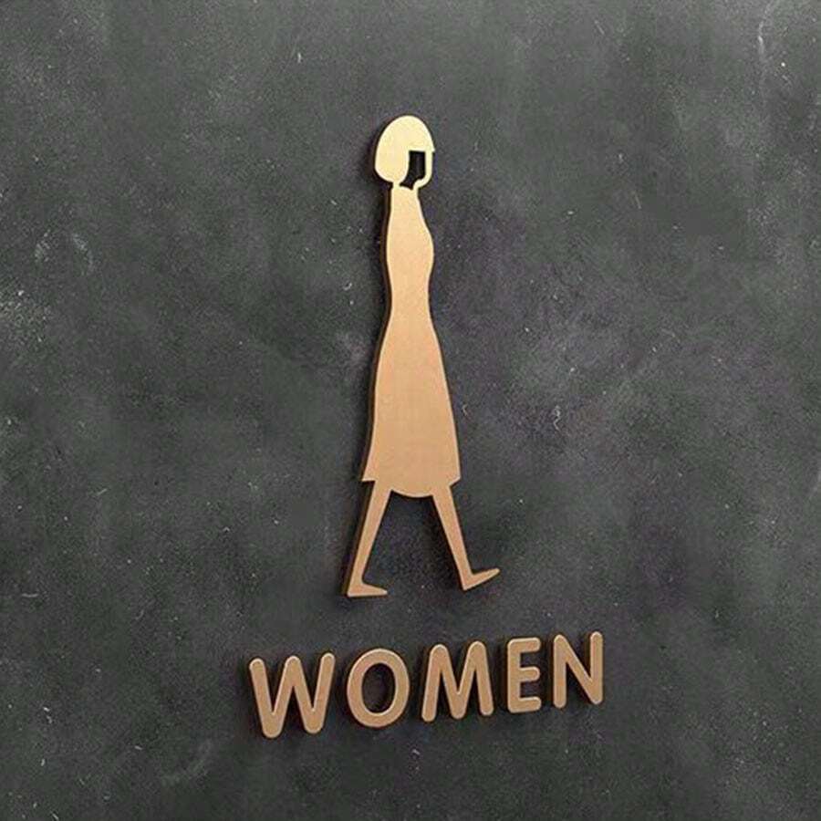 Acrylic Minimalist Bathroom Signs, Men/Women Restroom Plaques, Washroom ...