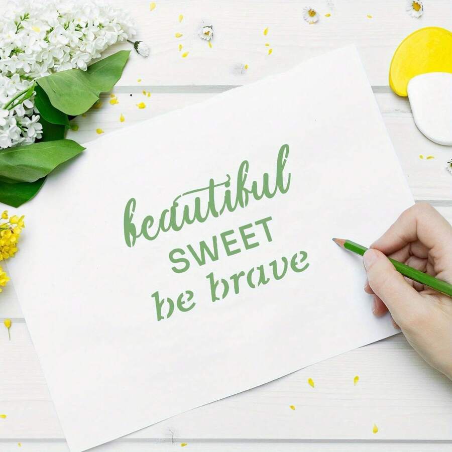 6 Pieces Word Stencils For Painting Decors, 11.8 X 8.3 Inch ...