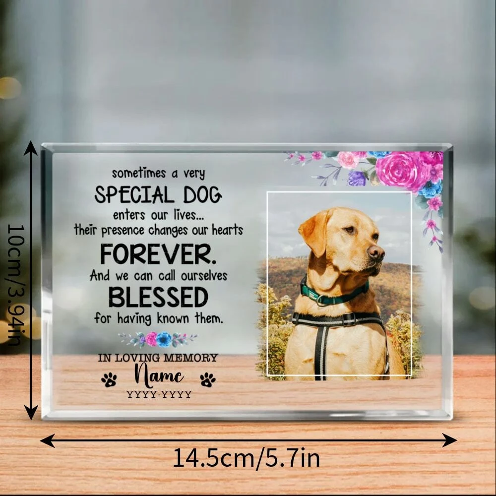 Regalo de condolencias por la pérdida de un perro, bloque acrílico ...