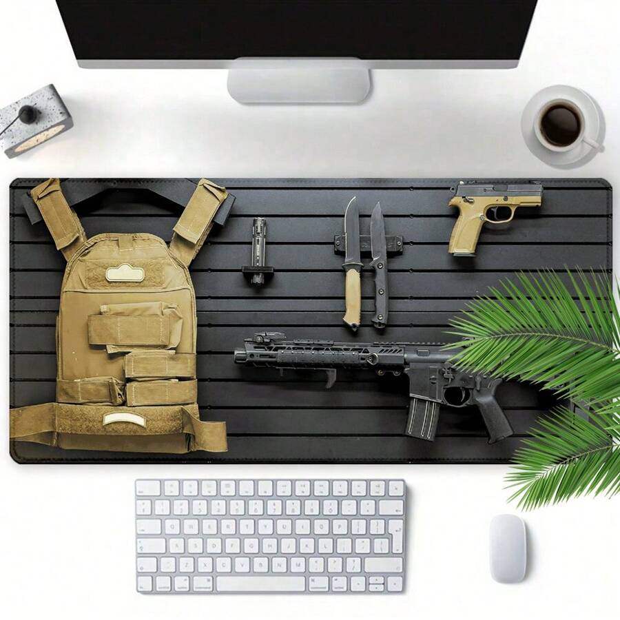 1pc Gun Gaming Mouse Pad Military Theme Desk Mat Tactical Equipment ...