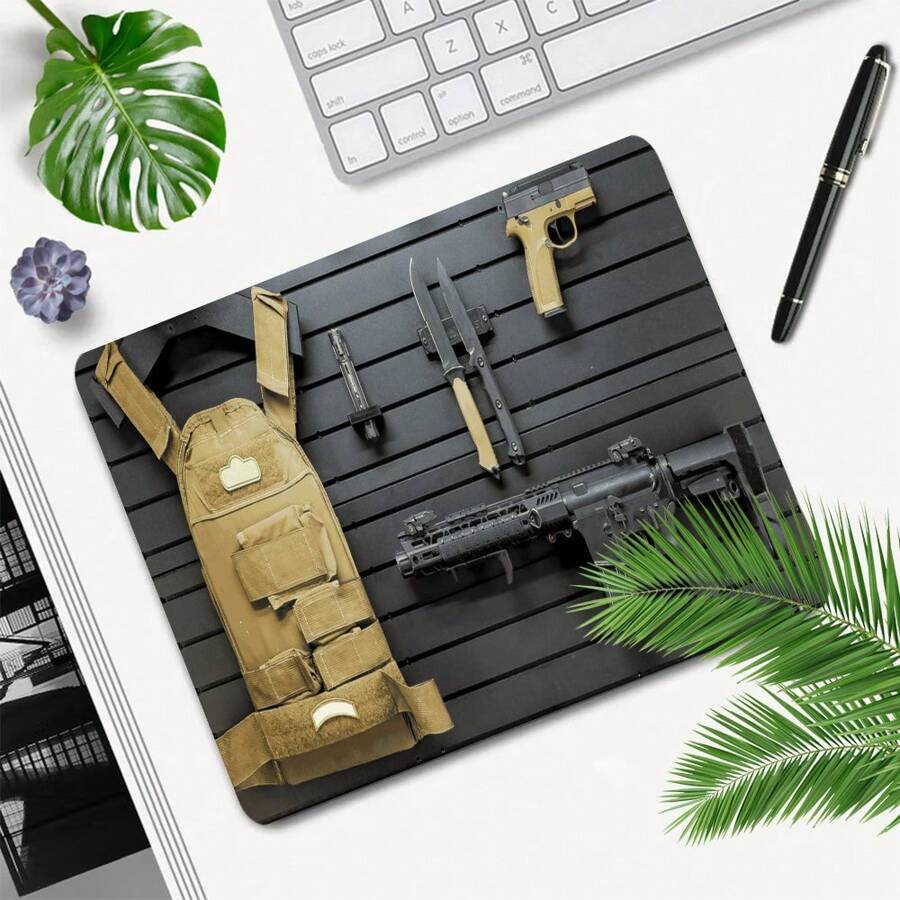 1pc Gun Gaming Mouse Pad Military Theme Desk Mat Tactical Equipment ...