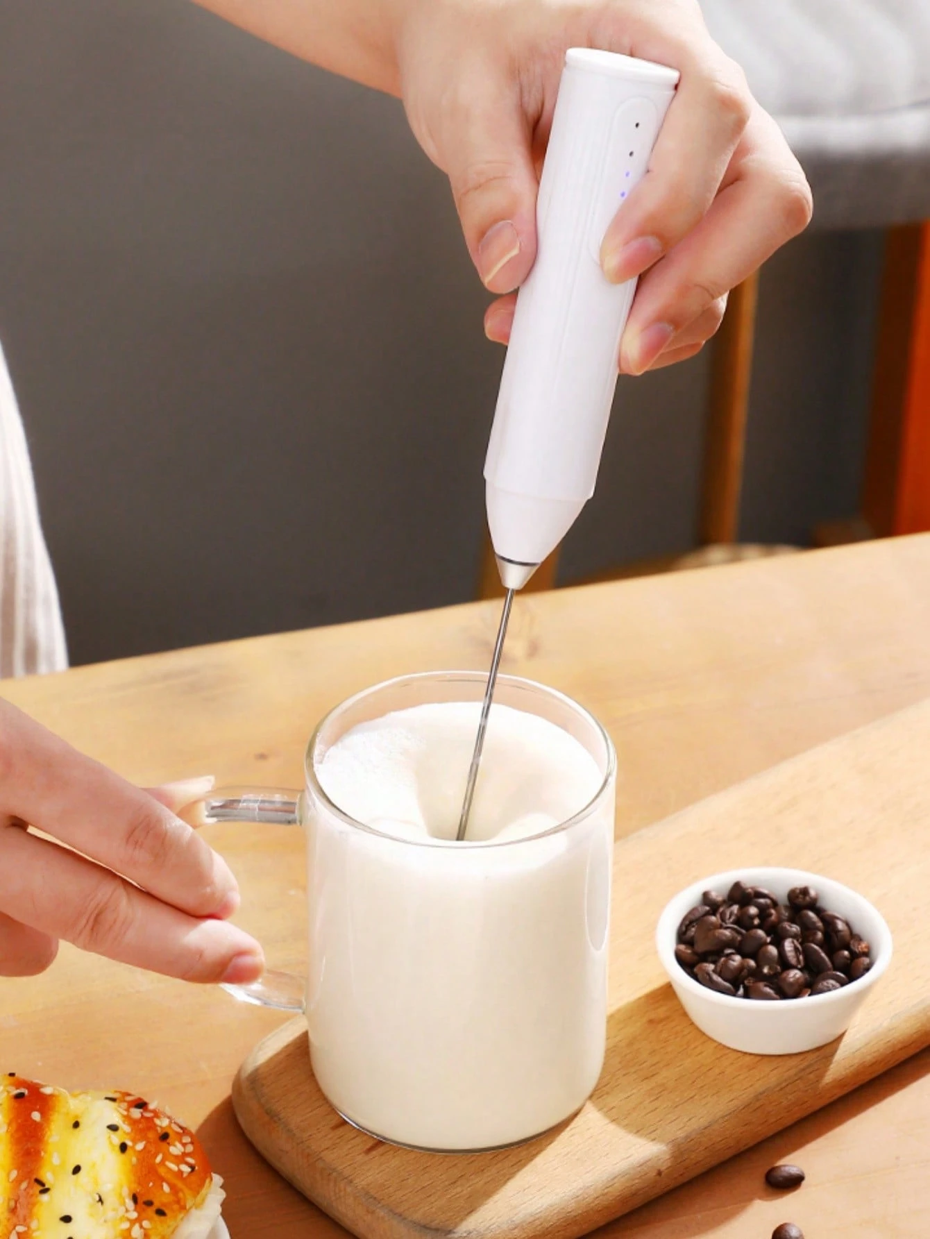 Electric Milk Frother Home Use Milk Foamer Electric Egg Beater ...