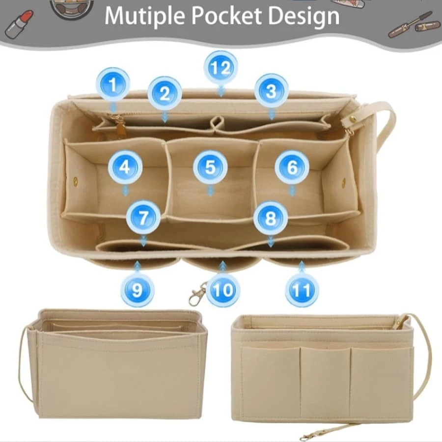 1pc Medium/Large/Extra Large Multifunctional Inner Lining Bag Makeup ...