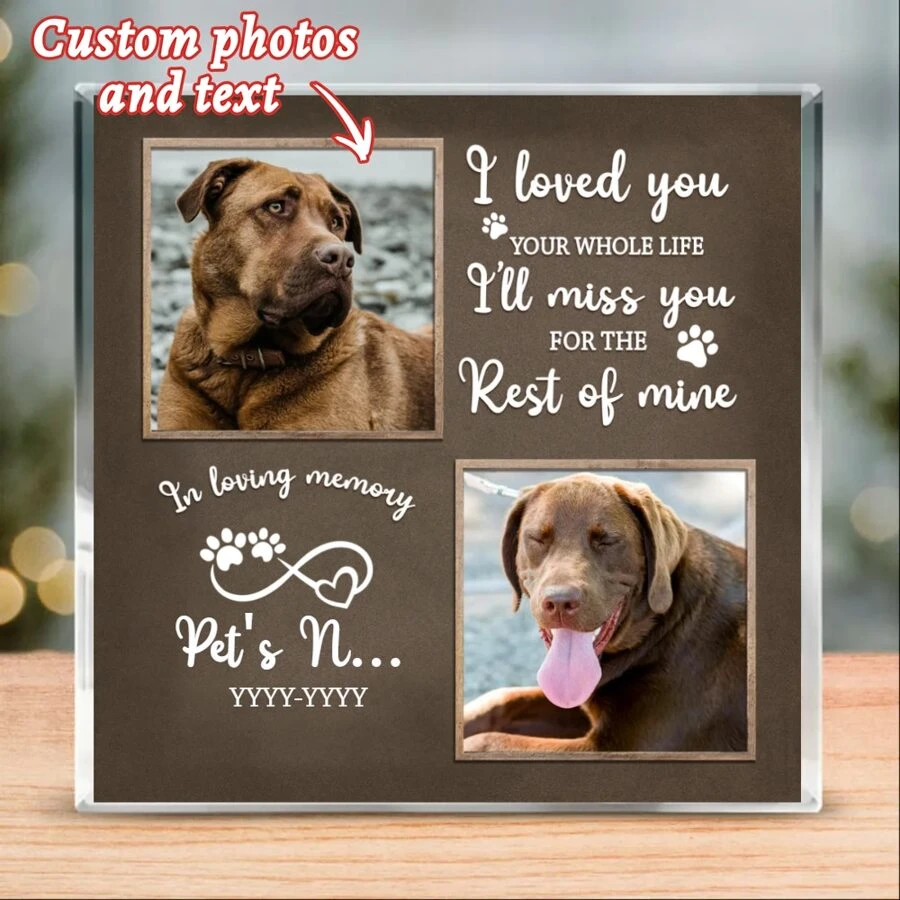 Presentes personalizados para a morte de cães, placa de acrílico com ...