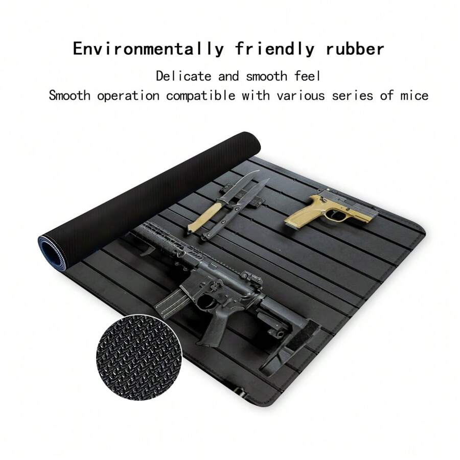 1pc Gun Gaming Mouse Pad Military Theme Desk Mat Tactical Equipment ...