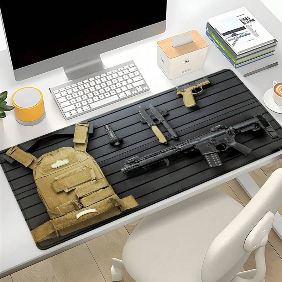 1pc Gun Gaming Mouse Pad Military Theme Desk Mat Tactical Equipment ...