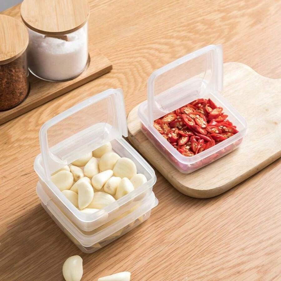 2pcs Refrigerator Storage Boxes, Fruit Salad/Cheese/Sauce Compartment ...