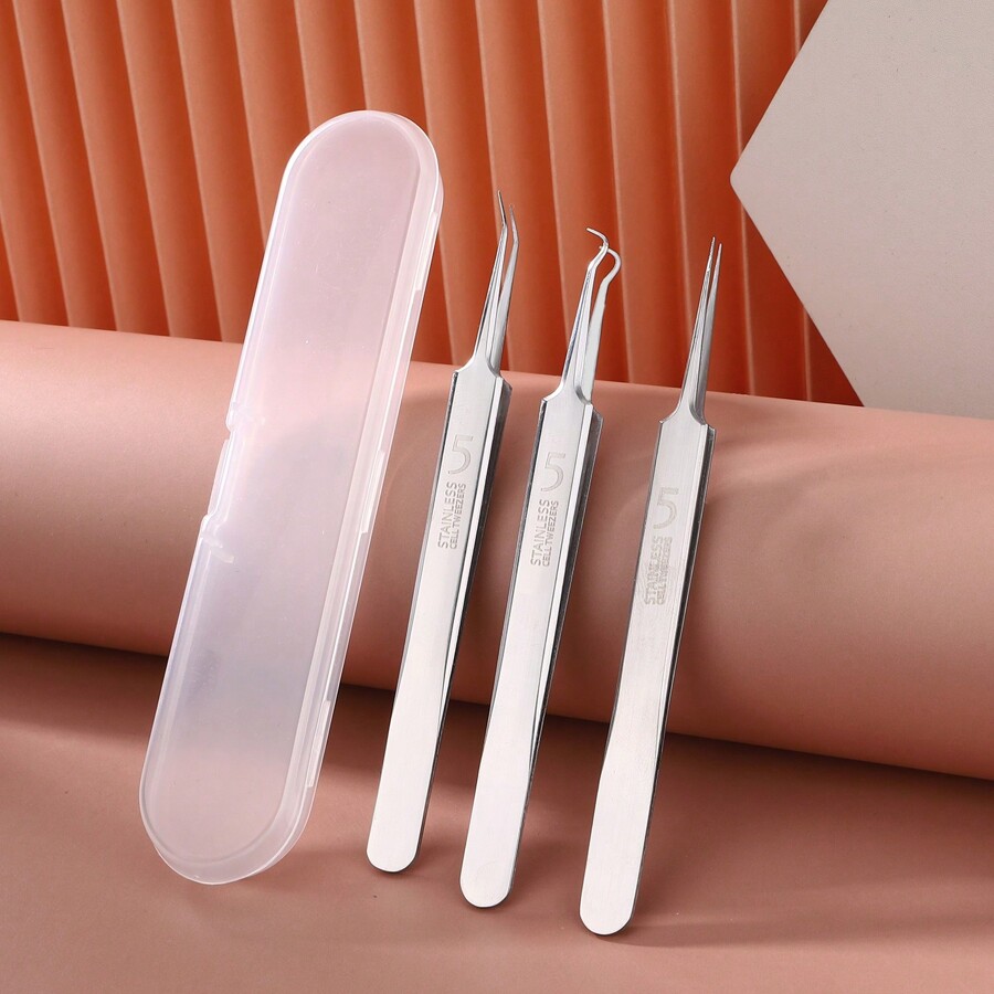 Stainless Steel Pimple Extractor Tool Set - Includes Blackhead Comedone ...