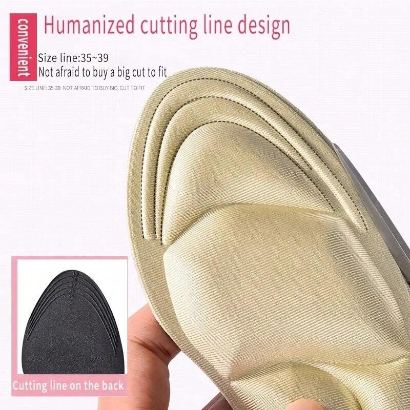 4D Sports Insole, High Heel Strap Grip Pad, Shoe Size Reducer Soft ...