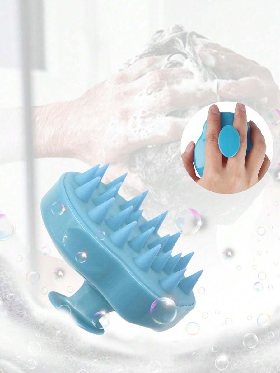 Hair Scalp Massager Shampoo Brush With Soft Silicone Bristles For Scalp ...