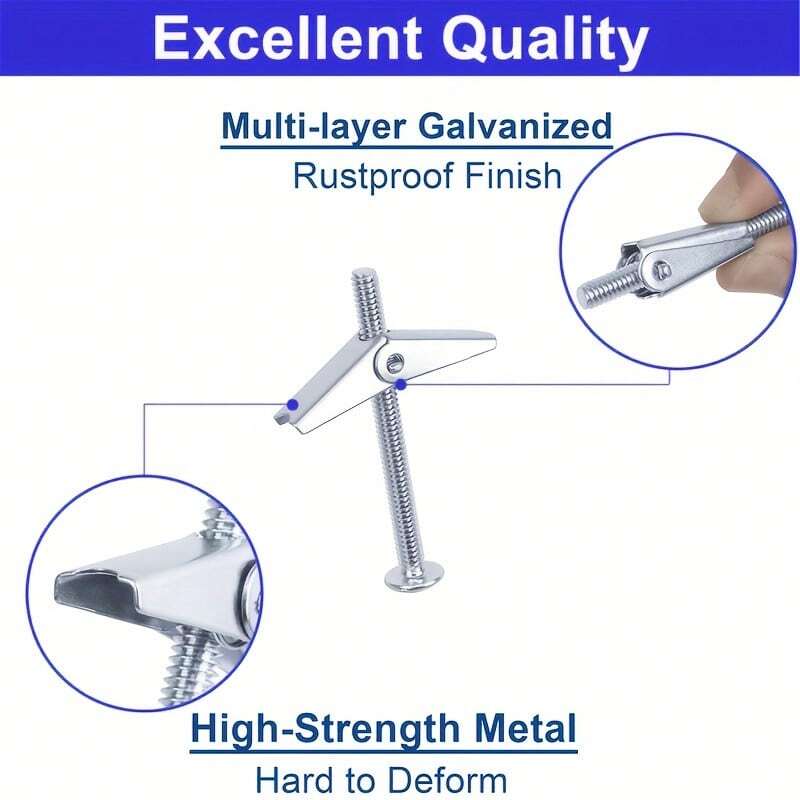 Iron Aircraft Hollow Wall Anchors Combination Kit, Heavy Duty Expansion ...