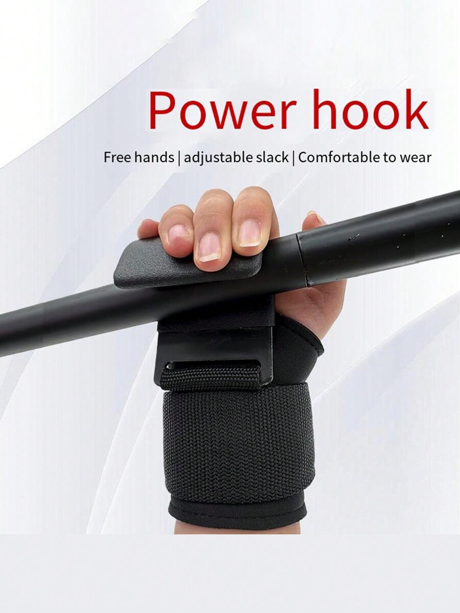 Black Power Hook, Deadlift Wrist Wrap, Grip Strength Hook, Bench Press ...
