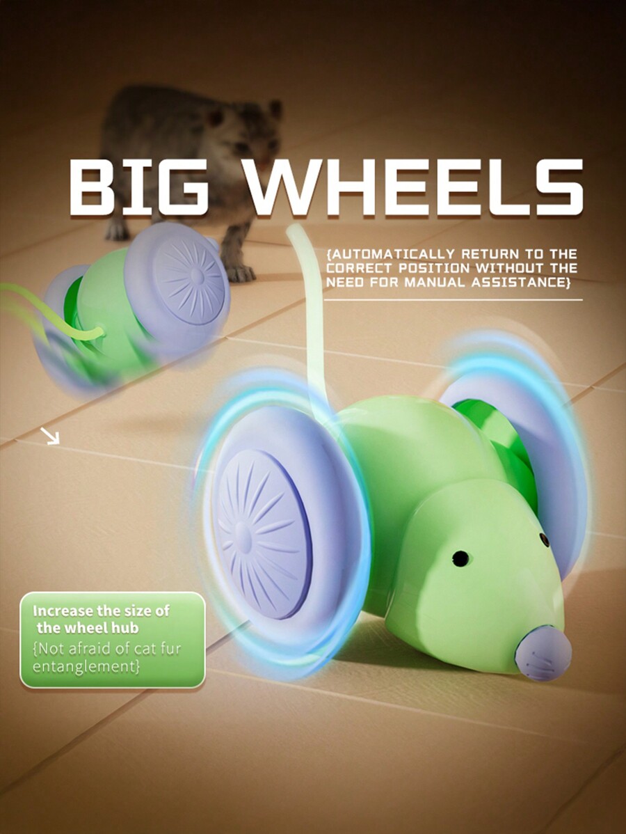 1pc Interactive Cat Toy Electric Mouse - Automatic Cat Teaser With ...