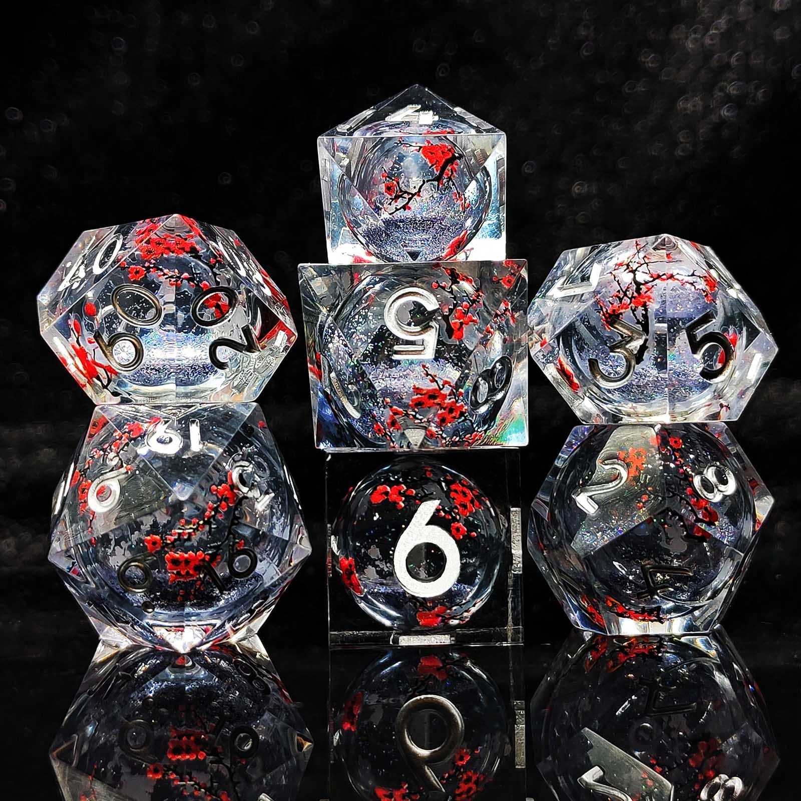 7pcs/Set Dice Sticker Glitter Polyhedron Cthulhu Tabletop RPG Dice Set ...