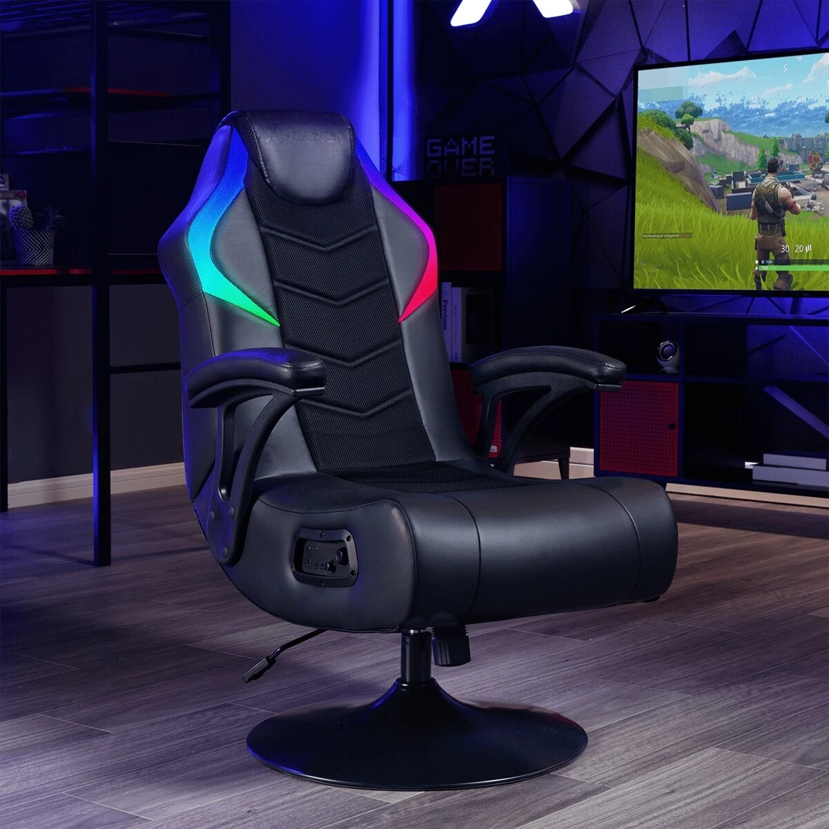X Rocker Nemesis RGB Pedestal Gaming Chair - Black | SHEIN USA