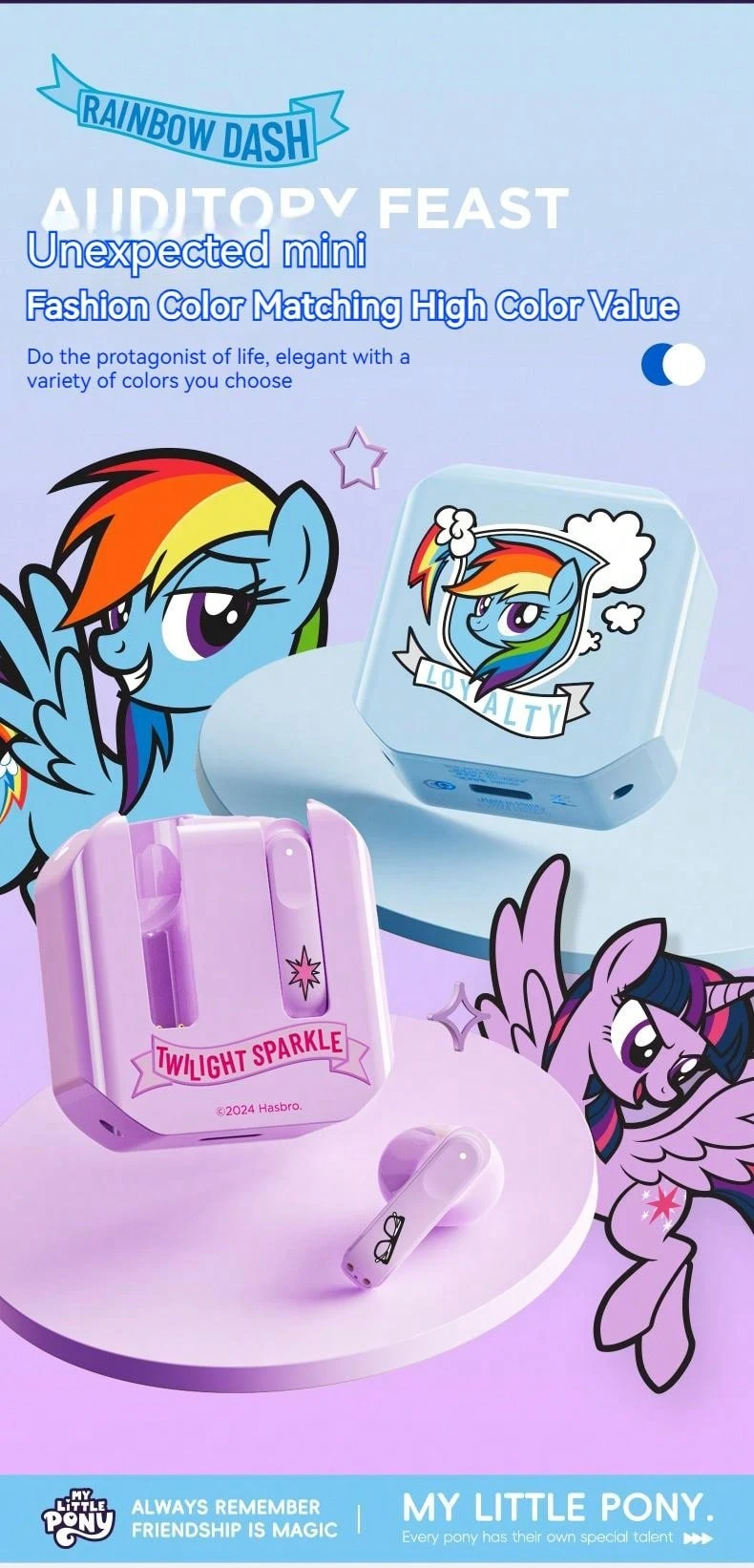 MY LITTLE PONY My Little Pony Academy Series True Wireless Semi-Ear ...