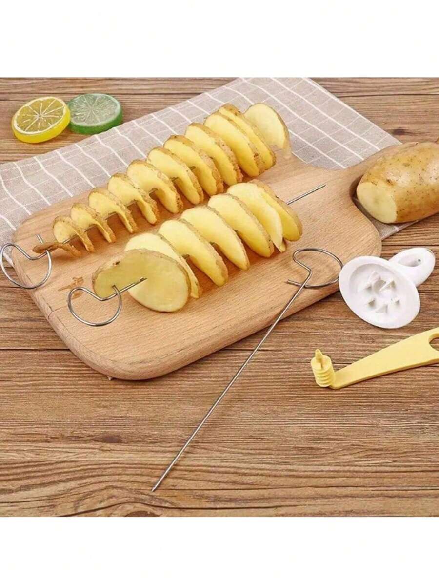 6pcs Whirlwind Potato Slicer Manual Spiral Potato Slicer Rotating ...