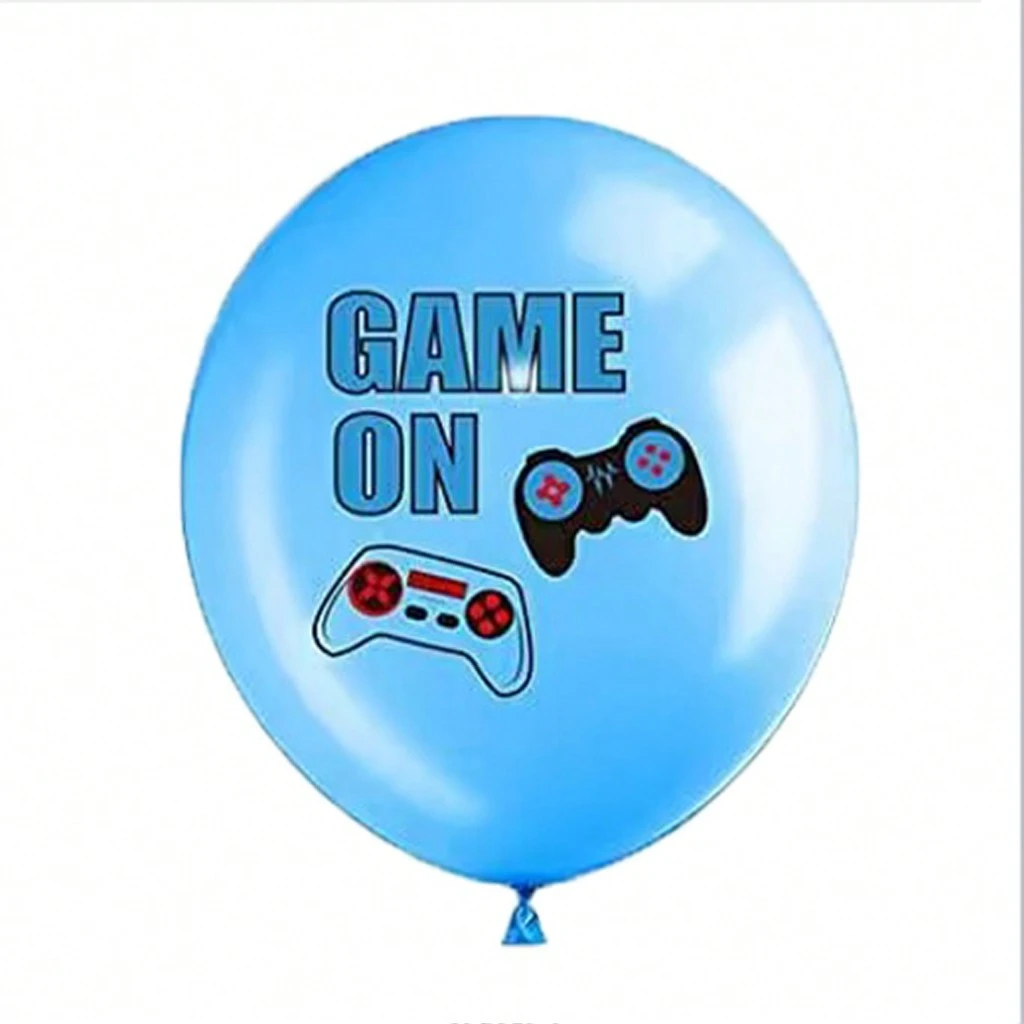Black White Play Game Theme Balloons Video Game Controller Latex Ballon ...