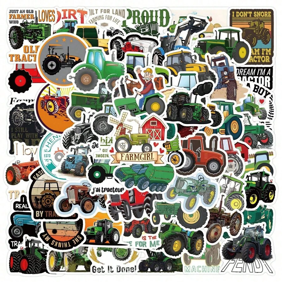 60Pcs Truck Stickers Transportation Stickers Tractor Stickers Tractor ...