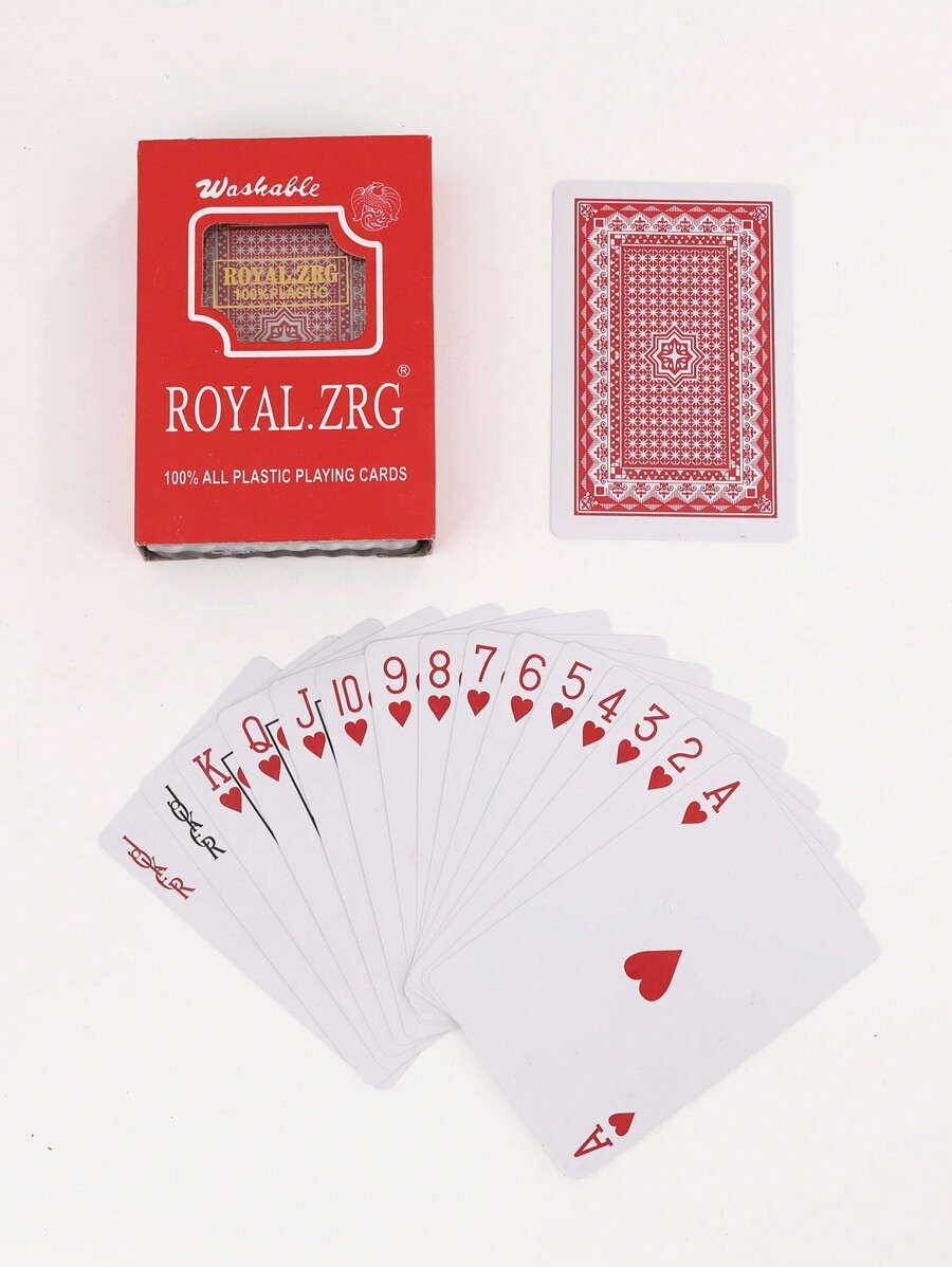 2 Decks Original 25-Ply ROYAL.ZRG Red & Black Plastic Playing Cards ...