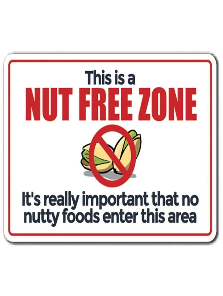 SignMission 5 X 7 In. This Is A Nut Free Zone Decal - Allergy Nuts Food ...